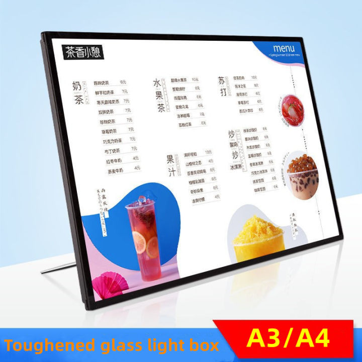 Order board Milk tea shop menu display card light bar table a la carte ...