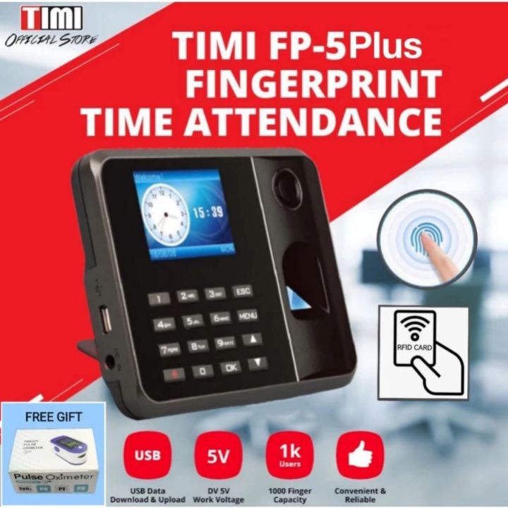 TIMI FP-5PLUS Fingerprint Time Attendance - Sold by TIMI Office ...