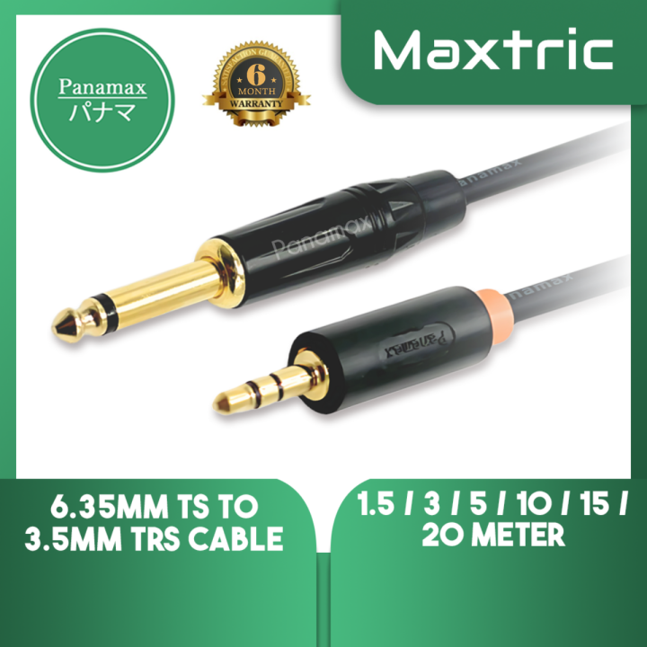 Panamax 1.5/3/5/10/15/20 METER 6.35MM TS To 3.5MM TRS Audio Cable for ...