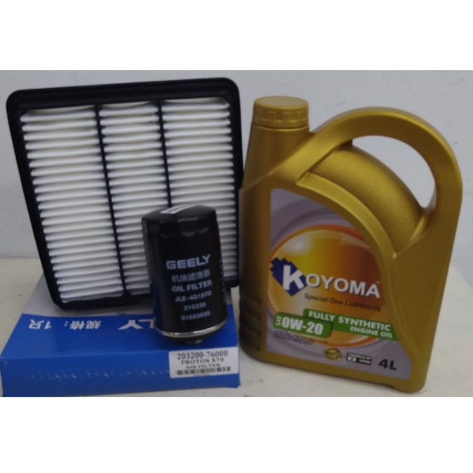 PROTON X70 1.8 OIL FILTER + AIR FILTER + KOYOMA 0W20 FULLY SYNTHETIC ...