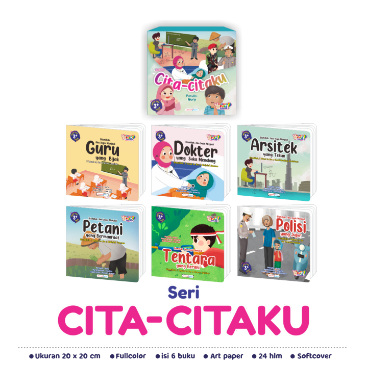 PAKET BUKU CERITA BILLINGUAL SERI CITA-CITAKU ISI 6 BUKU + BOX EKSLUSIF ...