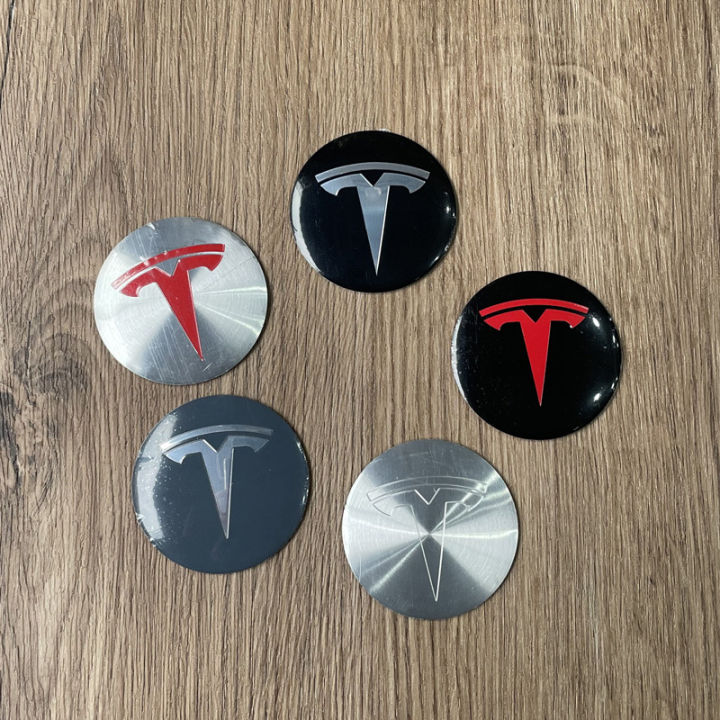 4pcs/set 56mm Wheel rim center hub cover sticker for TESLA hub cap ...
