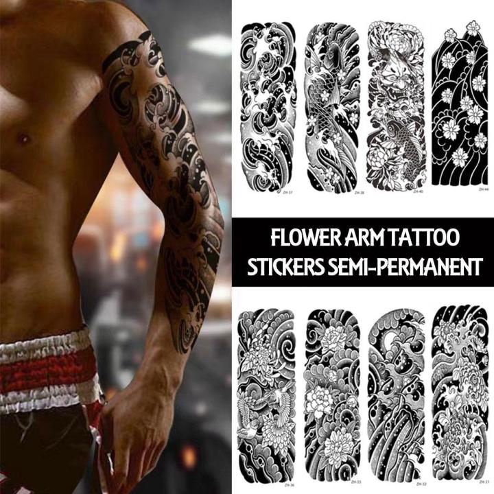 Herbal Tattoo Sticker Large Arm Picture Full Arm Juice Tattoos Arm S7m0 ...