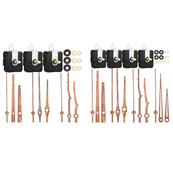 (OYBE) Quartz Clock Movement Mechanism Parts with 3 Types of Walnut ...