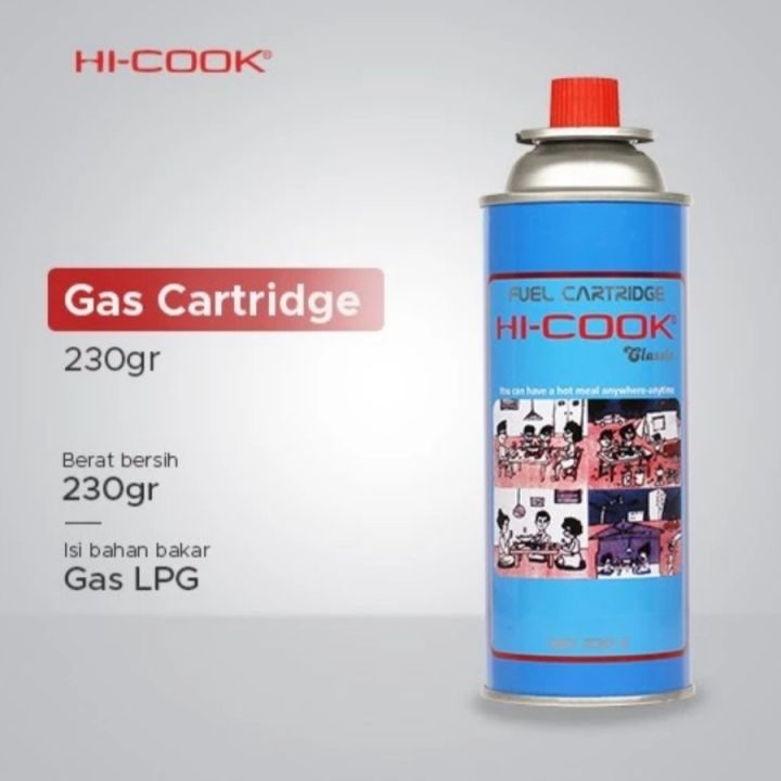 Tabung Gas Mini Hicook 230 Gram Hi-Cook / Hi cook Gas / Hi - Cook ...