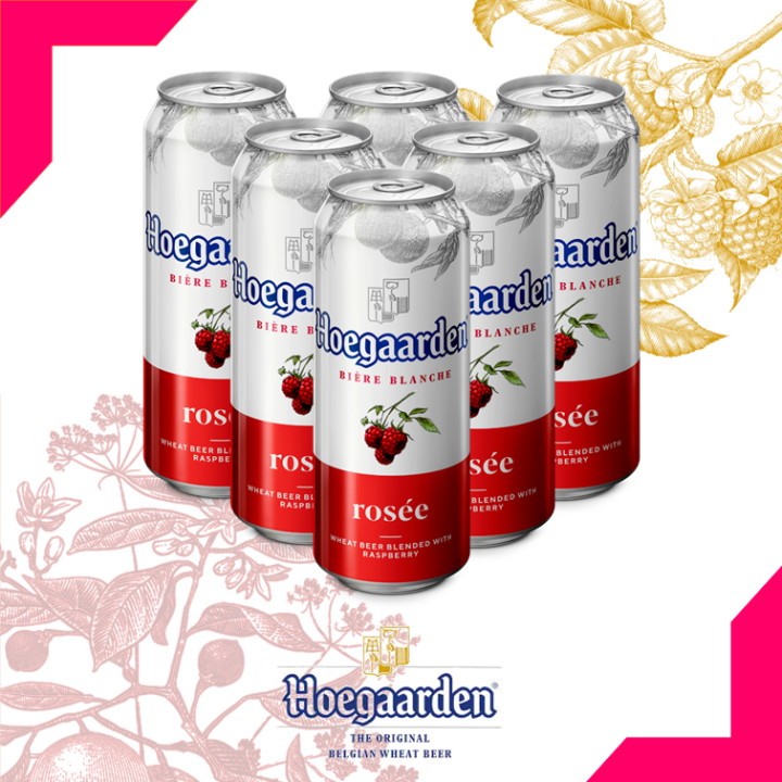 Hoegaarden Rosee Beer 500ml Can x 6 | Lazada PH
