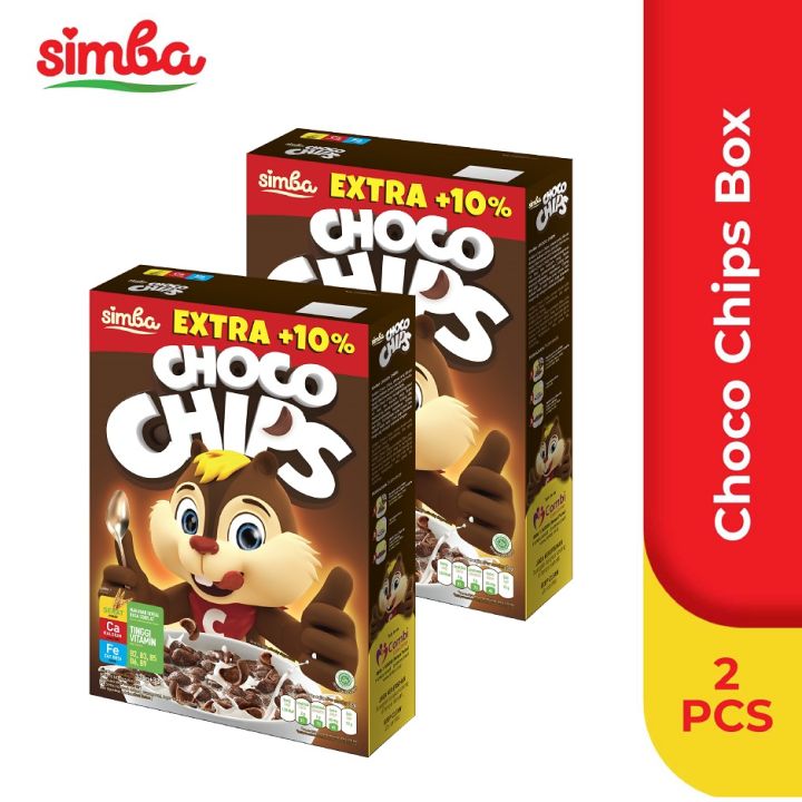 Choco Chip Cereal SIMBA - 2 Choco Chips Box 330 gr Lebih Hemat | Lazada ...
