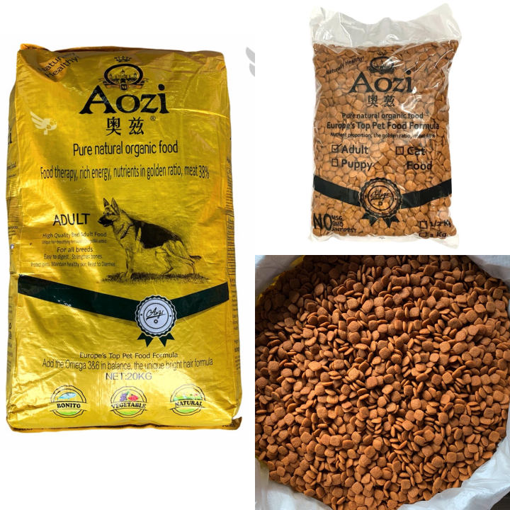 Aozi Organic Dog Dry Food for Adult 1kg Repacked - Beef Flavor - For ...