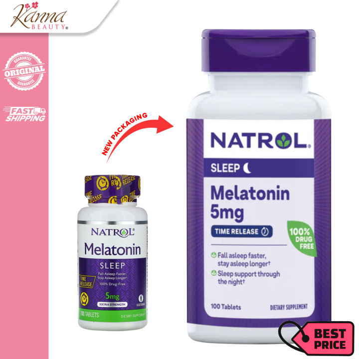 Natrol Melatonin Time Release Extra Strength 5 mg 100 Tablets | Lazada PH