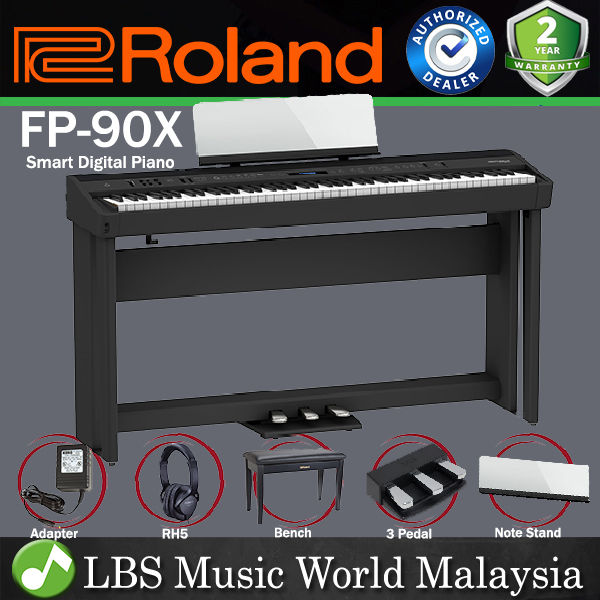Roland FP-90X 88 Keys Digital Piano Bluetooth Weighted Keyboard Full ...