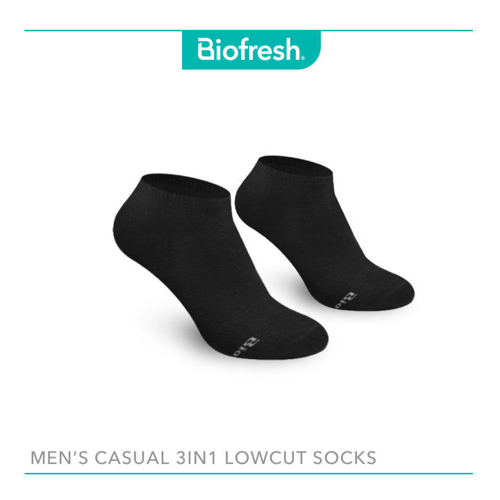 Biofresh RMCKG12 Men’s Antimicrobial Odor Free Cotton Low Cut Lite ...