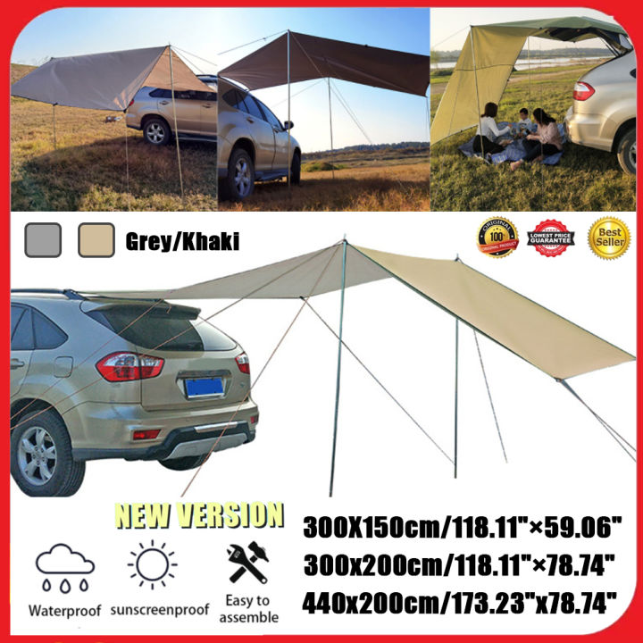 Car Shelter Shade Camping Side Car Roof Top Tent Awning Waterproof UV Portable Camping Tent ...