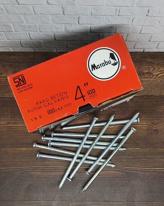 PAKU BETON 10 CM 1 KG PAKU BETON PUTIH 10 CM / 4 " 100 x 4.2 MM ...