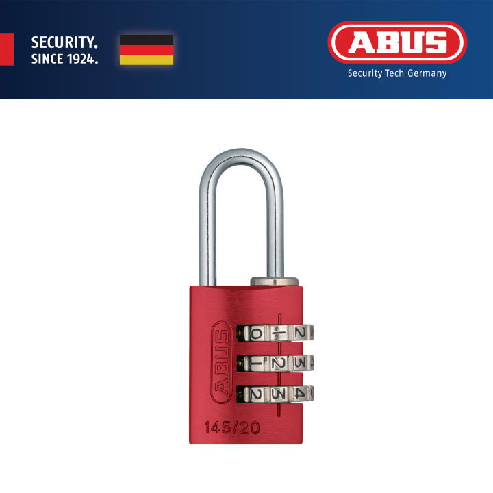 Abus 145/20 20mm Aluminium Combination Padlock, Resettable Code. Colour ...