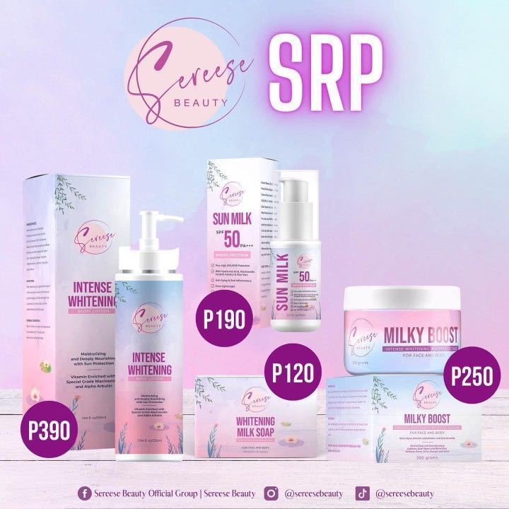 SEREESE BEAUTY Intense Whitening Lotion, Soap, Milky Boost, White Glow ...