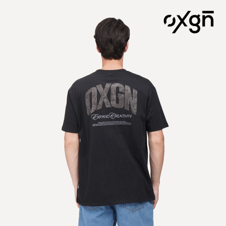 OXGN Logo Graphic With Back Print T-Shirt For Men (Black) | Lazada PH