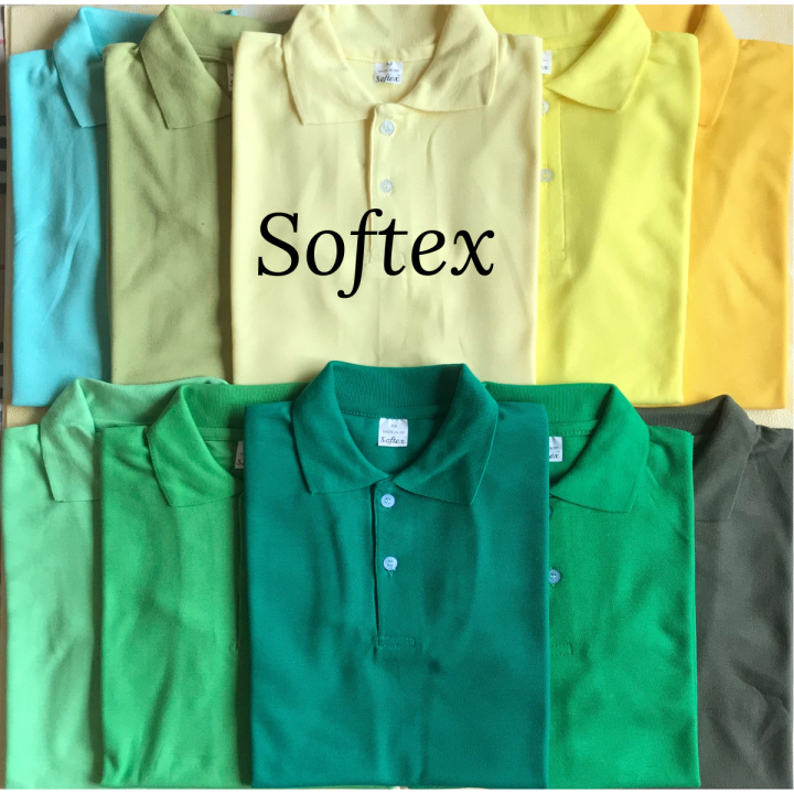 SOFTEX Unisex Plain Polo Shirt (Honeycomb Collared Shirt) green kiwi ...