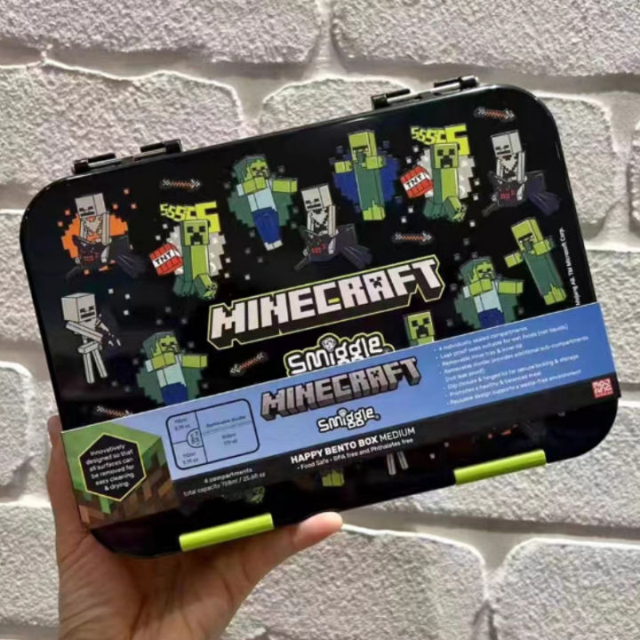 Smiggle Minecraft Student Happy Bento Lunchbox BPA Free Tritan ...