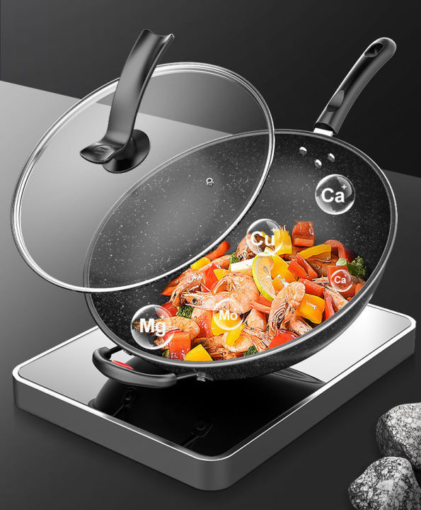 Non stick frying fan original induction cooker wok 30/32/34CM Kawali ...