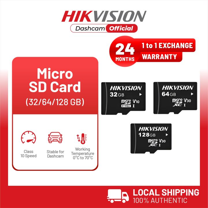 Hikvision SD Card Memory Cards TF Cards (32GB/64GB/128G) Portable Data Storage Industrial Level ...
