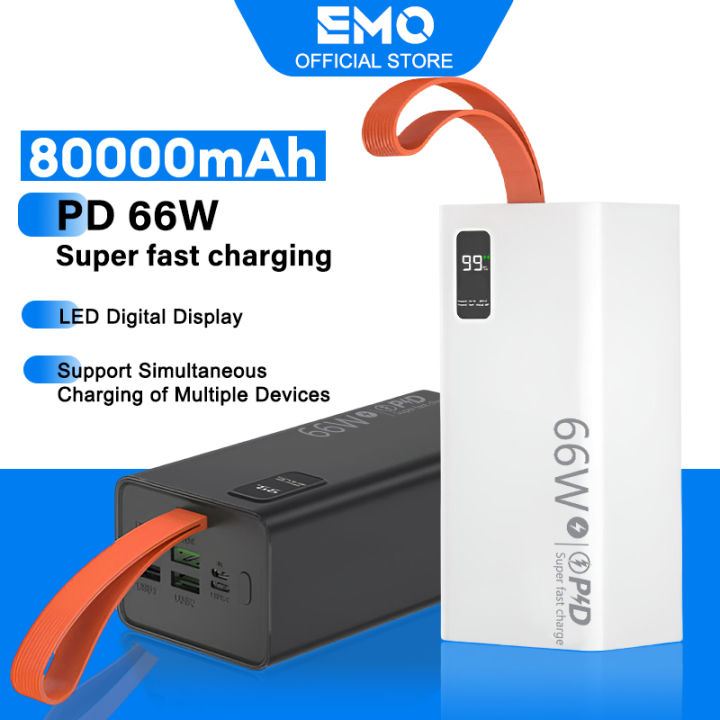 EMO original Power bank heavy duty PD66W K7 fast charging 800000mah ...