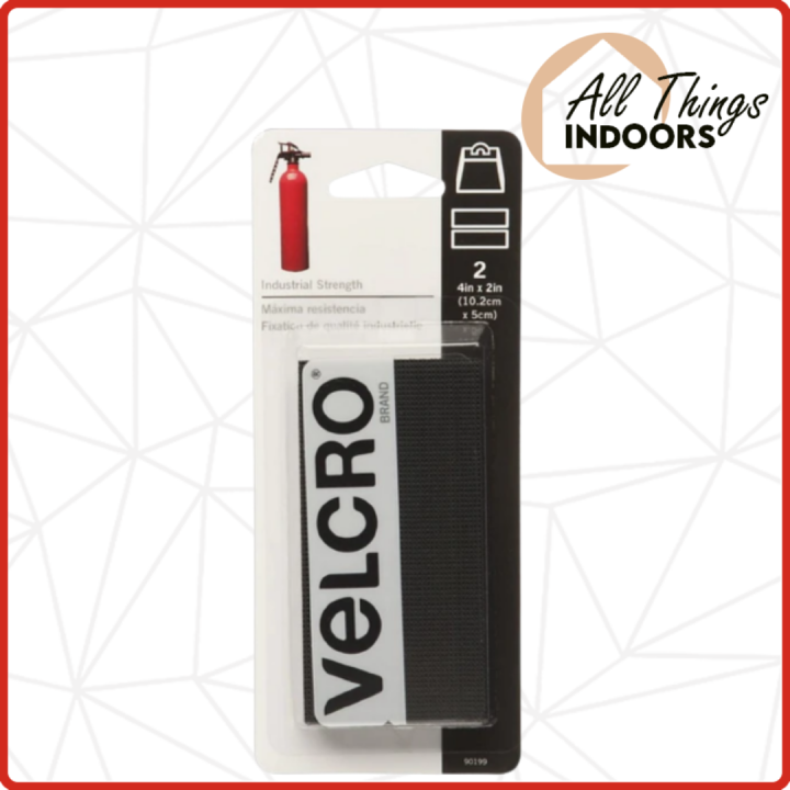 Velcro Plastic Strip 4x2 Inch Black 2 Set | Lazada PH