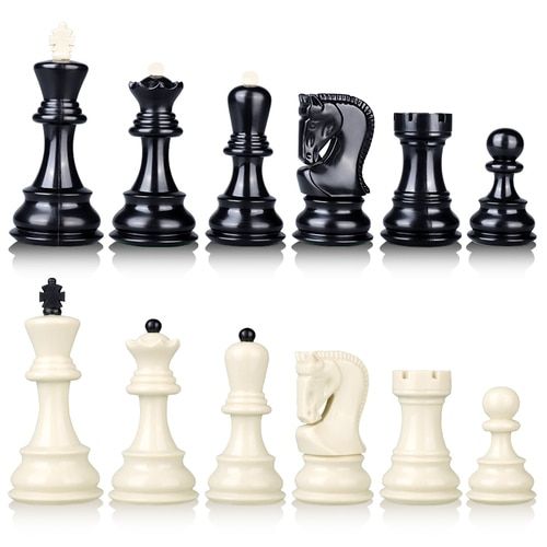 Luxury Chess Pieces Resin Black White Staunton Large Piece Professional ...