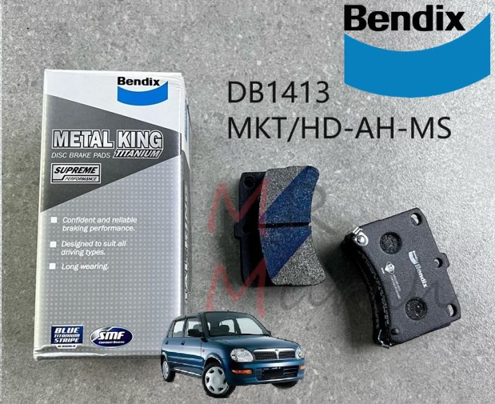 Original Bendix DB1413 Metal King - Perodua Kelisa Front Disc Pad (depan) | Lazada