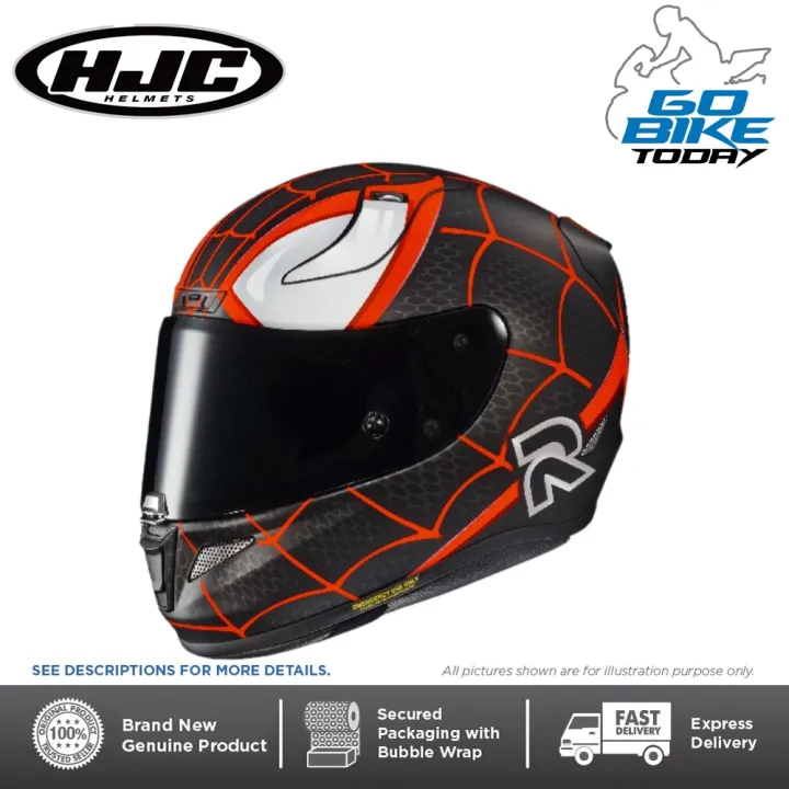 FULL FACE HJC RPHA 11 Helmet - Miles Morales [LICENSED PRODUCT] | Lazada