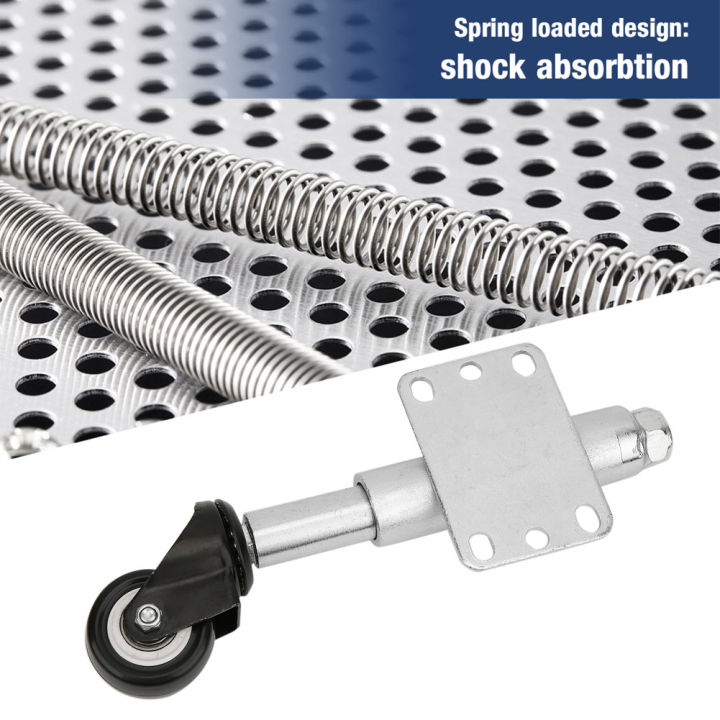 2" PU Gate Wheel Spring Loaded Swivel Caster Heavy Duty 110lbs Load ...