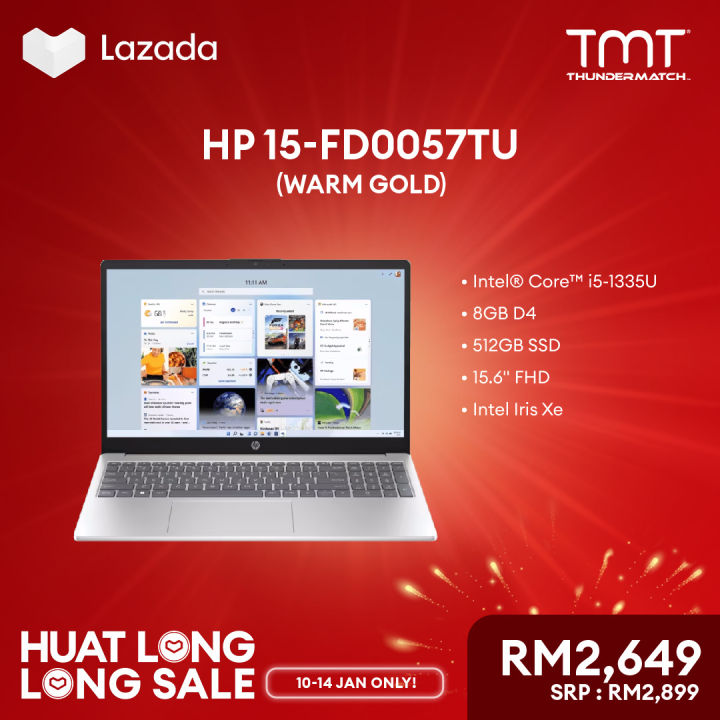 HP 15-fd0057TU/0058TU/0059TU (Gold/Silver/Blue) | i5-1335U | 8GB RAM ...