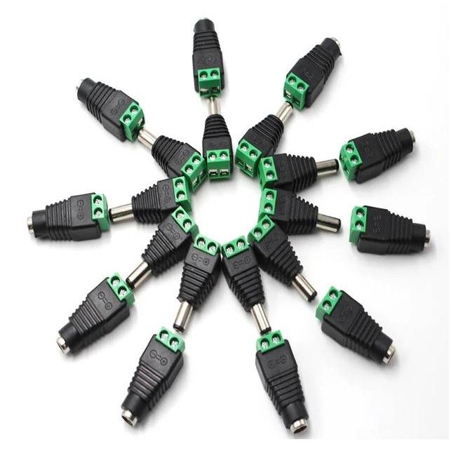 12V DC Connector - Male & Female DC Power Plug Jack Adapter Connector ...