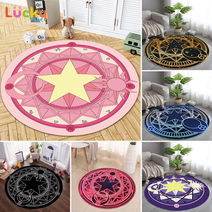 LuckyZone Magic Circle Carpet Rattan Swing Chair Round Shape Floor Mat ...