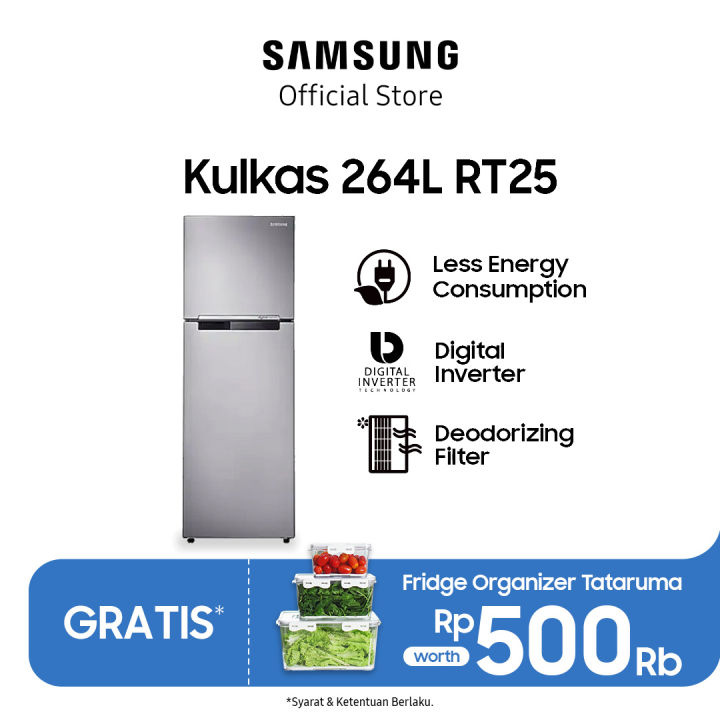Samsung Kulkas 2 Pintu 250L dengan Digital Inverter Compressor, Hemat ...