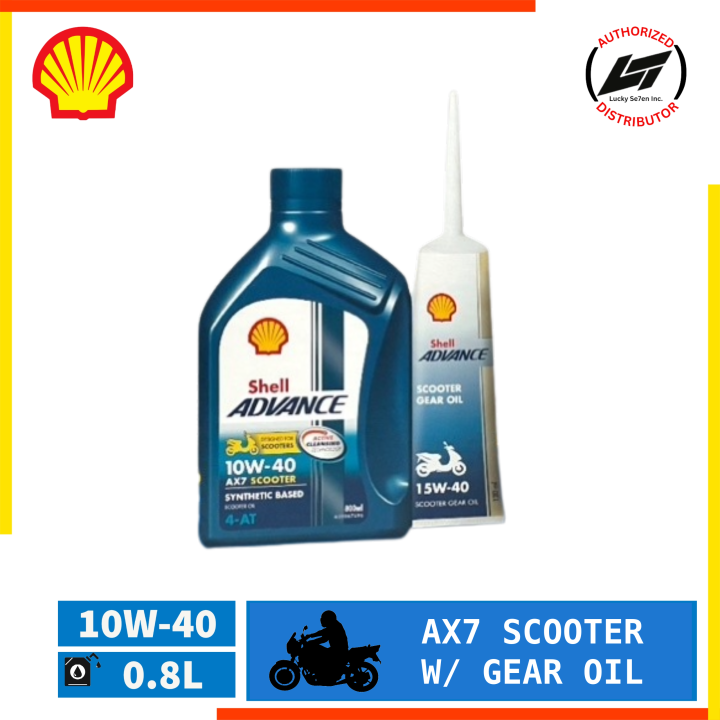 Shell Advance AX7 Scooter 800ml with Gear Oil Bundle | Lazada PH