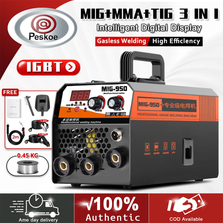 MIG Welding Machine MIG-950 TIG/MIG/MMA 3IN1 HD Digital Display Welding ...