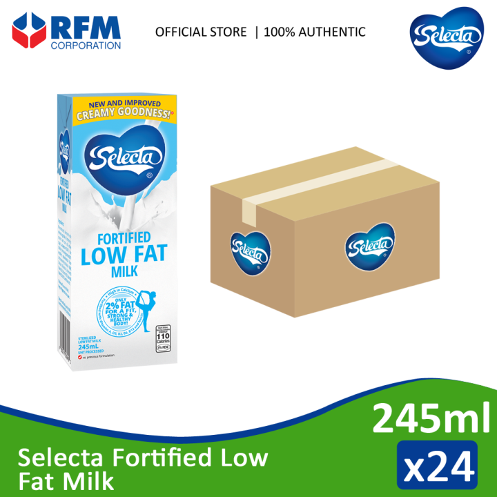 Selecta Fortified Low Fat Milk 245ml - Pack of 24 | Lazada PH
