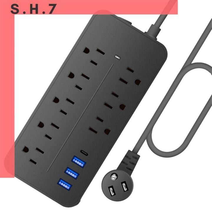 Power Surge Protection Plug 10A 110V 220V Multi Plug Socket 3 USB 1 ...