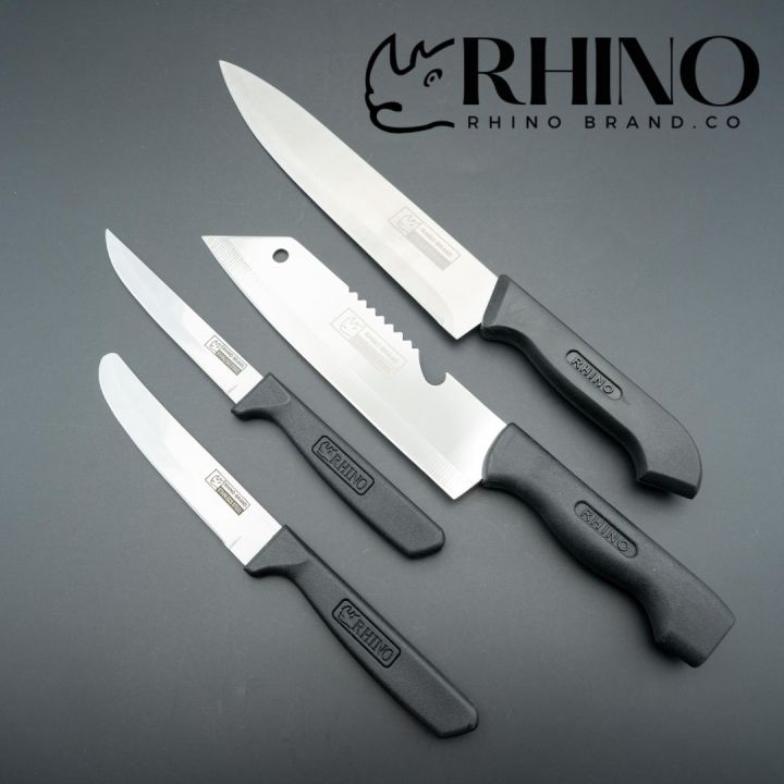 Rhino Brand มีดทำครัว มีดด้ามพลาสติก สแตนเลส ไม่เป็นสนิม มีหลายแบบให้เลือก ราคาถูก no.5011 5051 ...