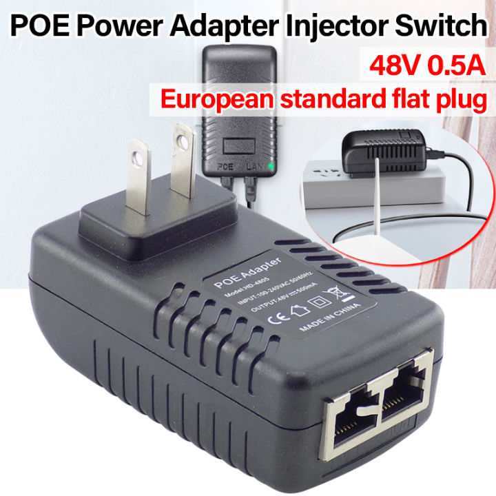 AC 110V-240V to DC 12V 15V 24V 48V 0.5A 1A POE Injector power adapter ...