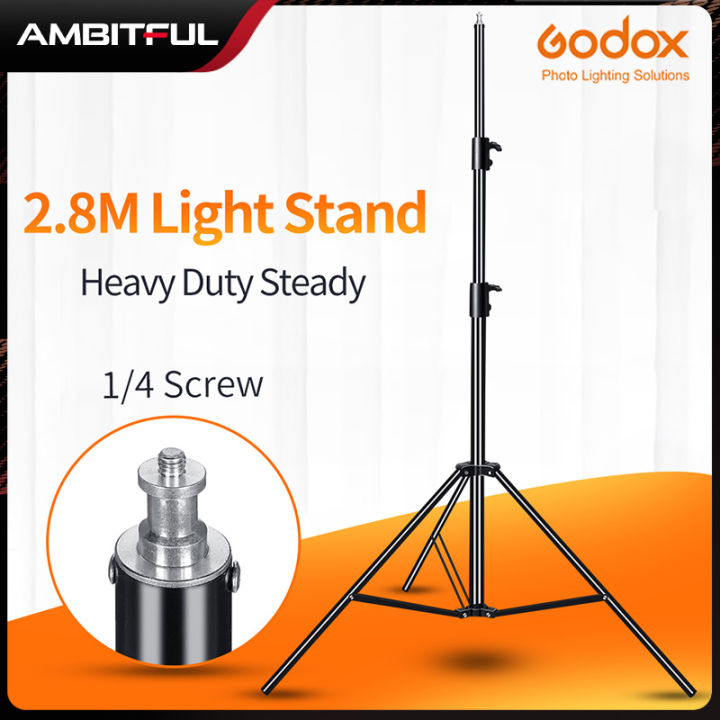 Godox 280cm Light Stand 1/4 Screw Heavy Duty Tripod for Professional ...