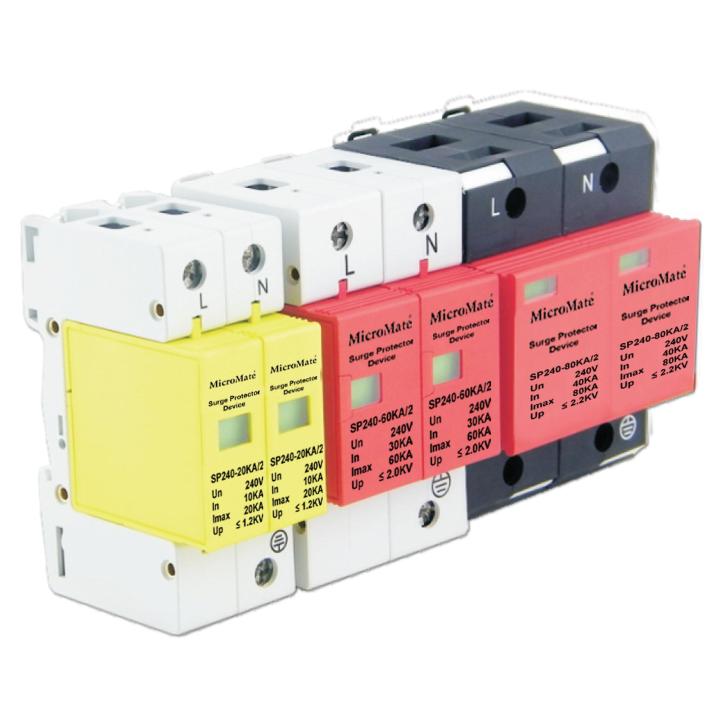 MicroMate Din-Rail Surge Protector for 1-ph Power Lines (SP240-10KA/2 ...