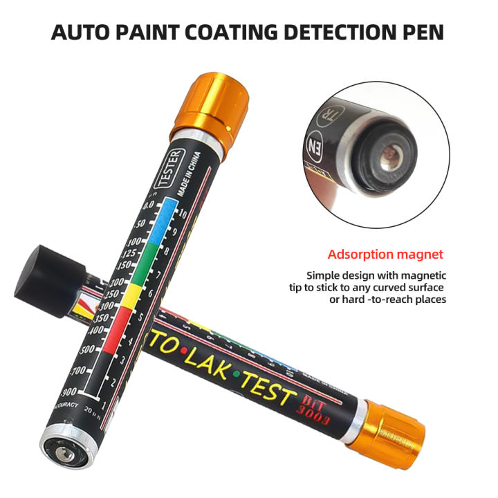 HK Car Paint Test Thickness Tester with Magnetic Tip Scale Meter Gauge ...