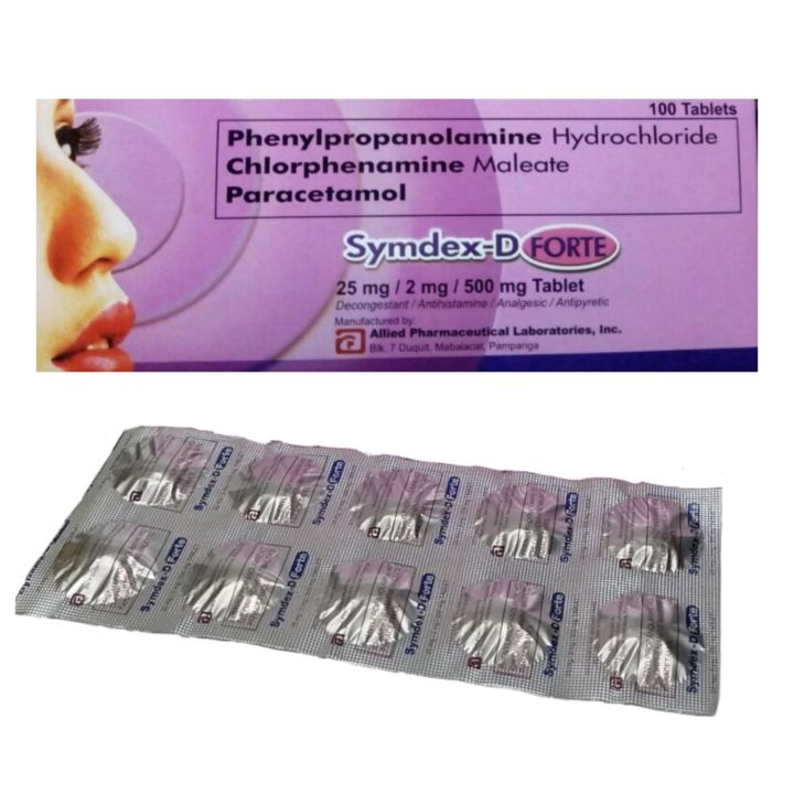 Symdex-D Forte 25 mg/ 2 mg/ 500 mg Tablet | Lazada PH