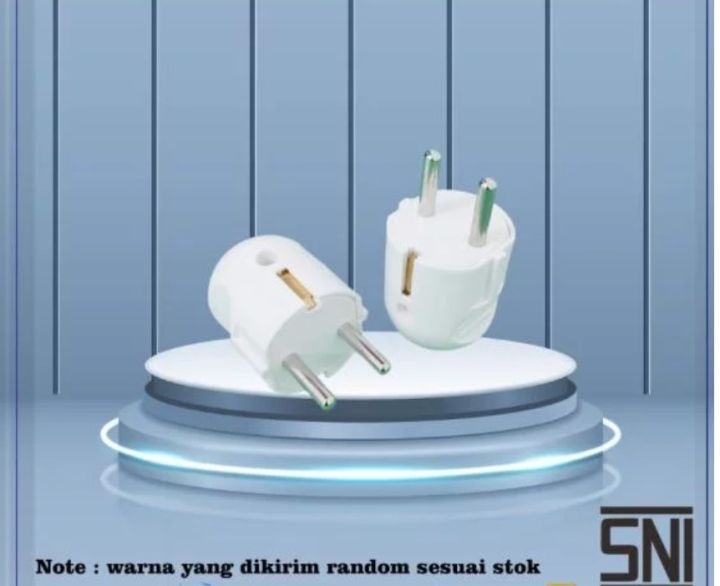 Colokan Listrik Bulat Stop Kontak Bulat Putih Sambungan Kabel ke Stop ...