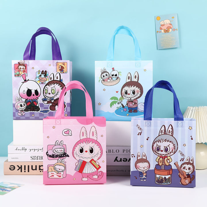 Cute Gift Bag Unique Portable Plastic Monster Labubu Colorful ...