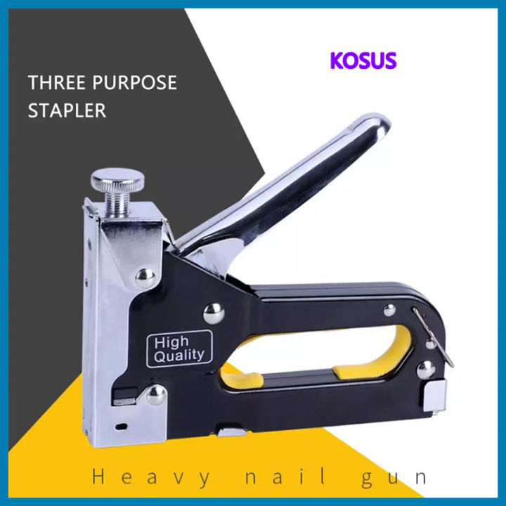 Professional Heavy Duty 3 way 3 in 1 Staple Gun Tacker 4-14MM (5/32 -9/ ...