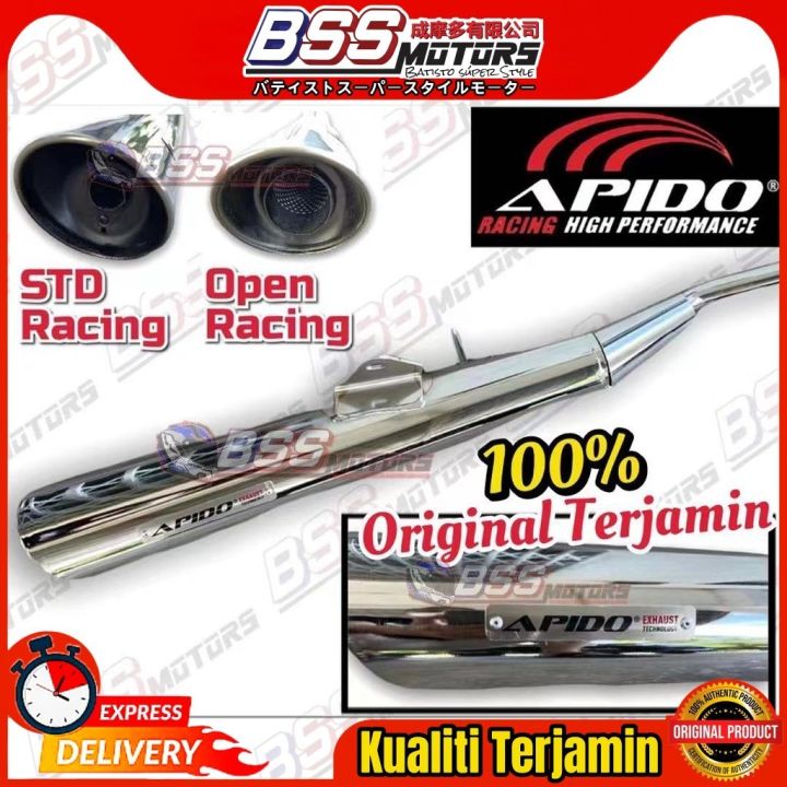 APIDO Modenas Kriss110 STD Racing / Open Silencer Exhaust Pipe Modenas 25mm Standard Ekzos ...
