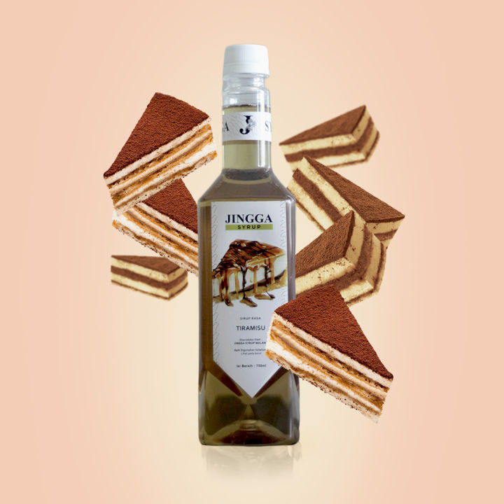 JINGGA Tiramisu Syrup 750 ML - Sirup Rasa Tiramisu untuk Kopi | Lazada ...