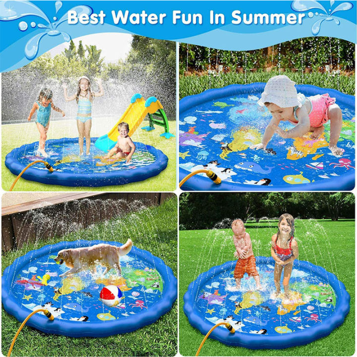 เด็กวัยหัดเดิน Splash Pad PVC เด็ก Sprinkler สระ ของเล่นน้ำกลางแจ้ง ...
